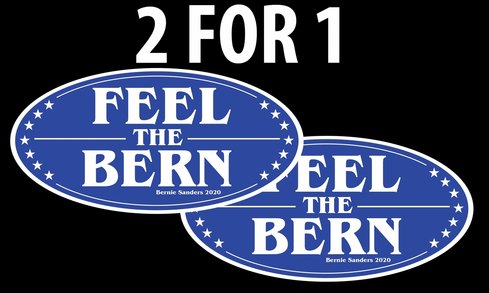 2 FOR 1 FEEL THE BERN WVPO-00552 X2 BERNIE SANDERS 2020 POLITICAL ...