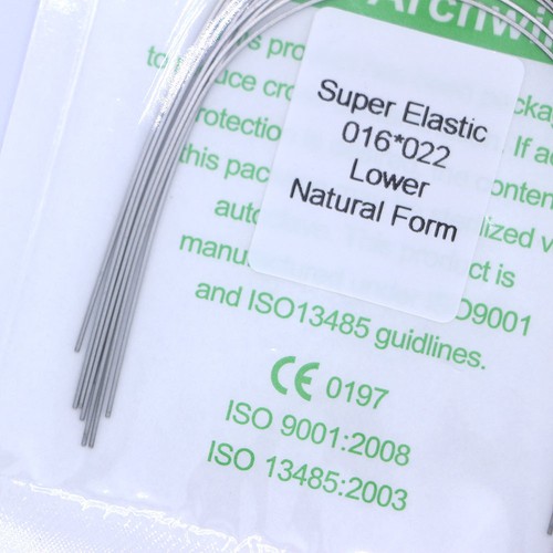 20×Dental Ortho Super Elastic Niti Rectangular Arch Wires Natural 16×22 ...