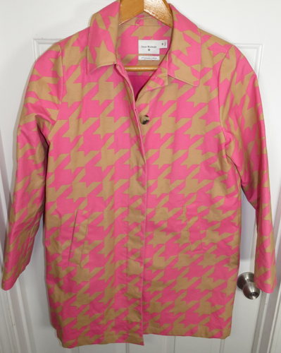 Isaac Mizrahi x Target Pink Tan Houndstooth Trench 20th Anniversary ...