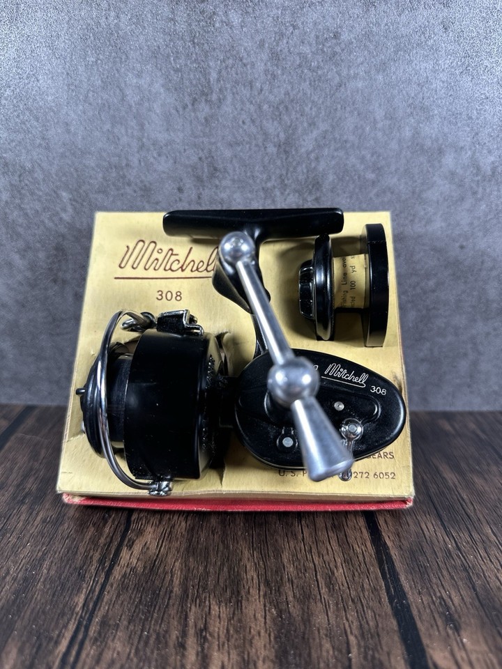 Vintage Mitchell 308 Spinning Reel – New in Box w/ Papers & Spare Spool NOS | eBay