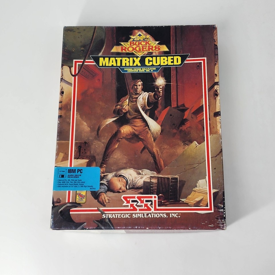 BUCK ROGERS Matrix Cubed Big Box PC Game 3.5" Disc and Manuals IBM DOS ...