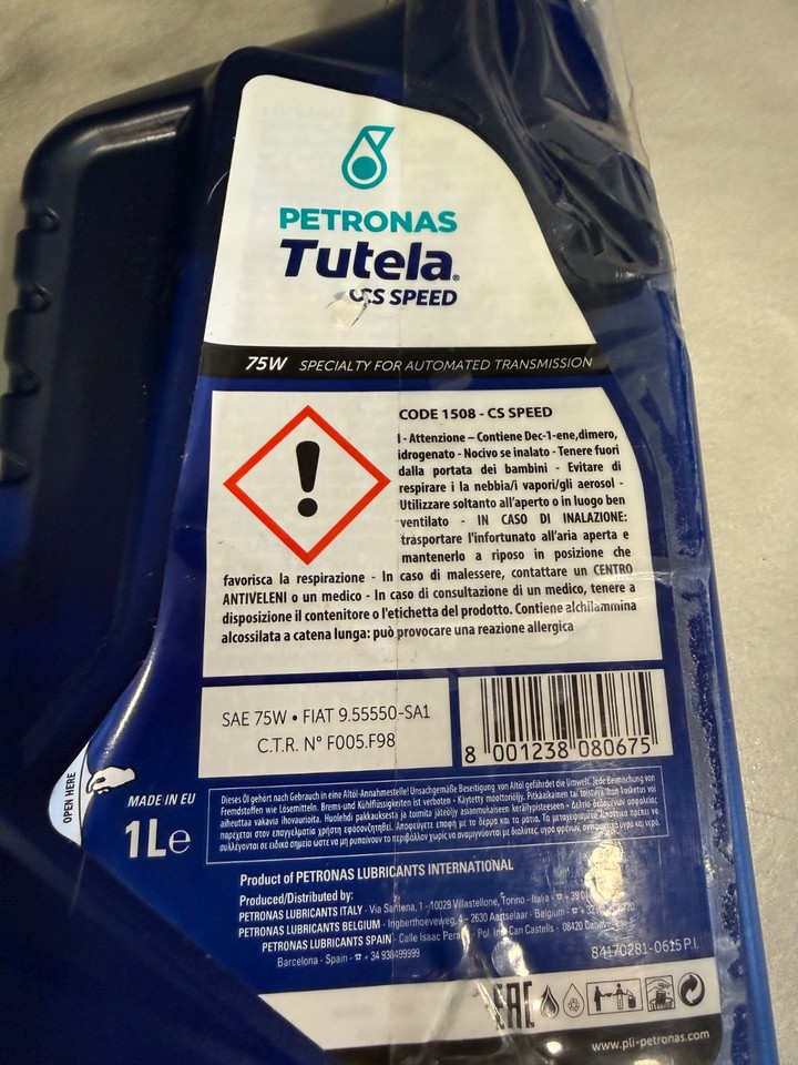 petronas tutela cs speed audi lamborghini fiat transmission fluid new ...