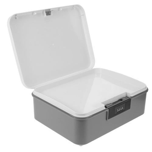 Confidential Storage Box Chest with Lock Safe Home Use Container ...