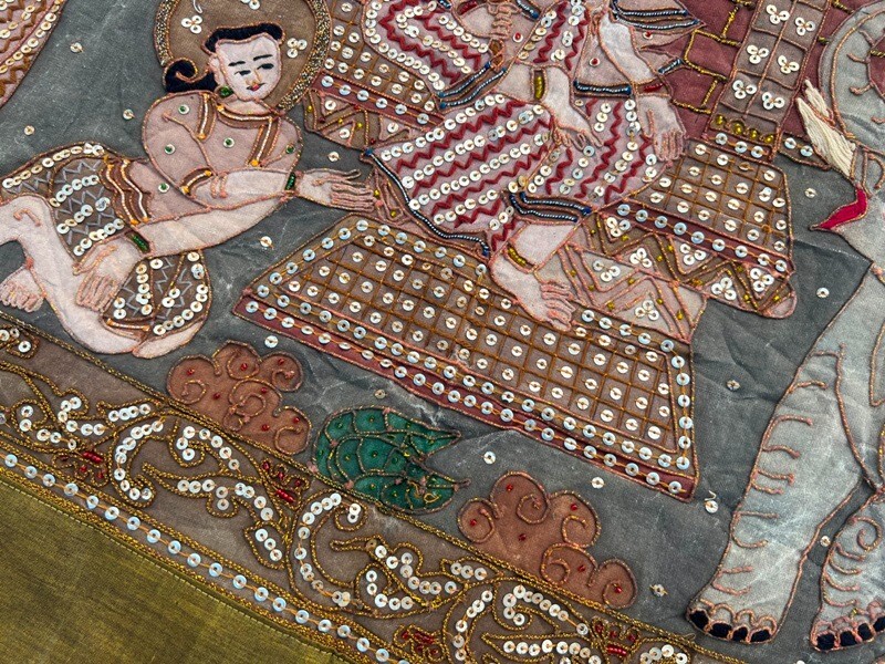 2X3 Indian Vintage Applique Work Tapestry Authentic Décor Tapestry/Wall ...