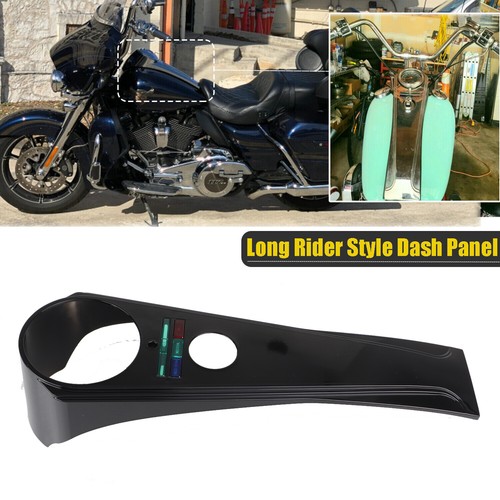Black Long Rider Style Dash Panel For Harley Dyna Wide Glide FXWG ...