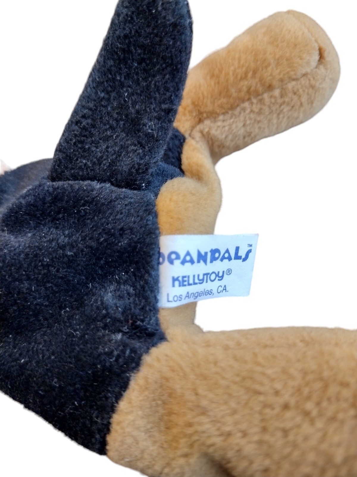 Kellytoy Beanpals German Shepherd Bean Bag Plush Black Brown Dog Tongue ...