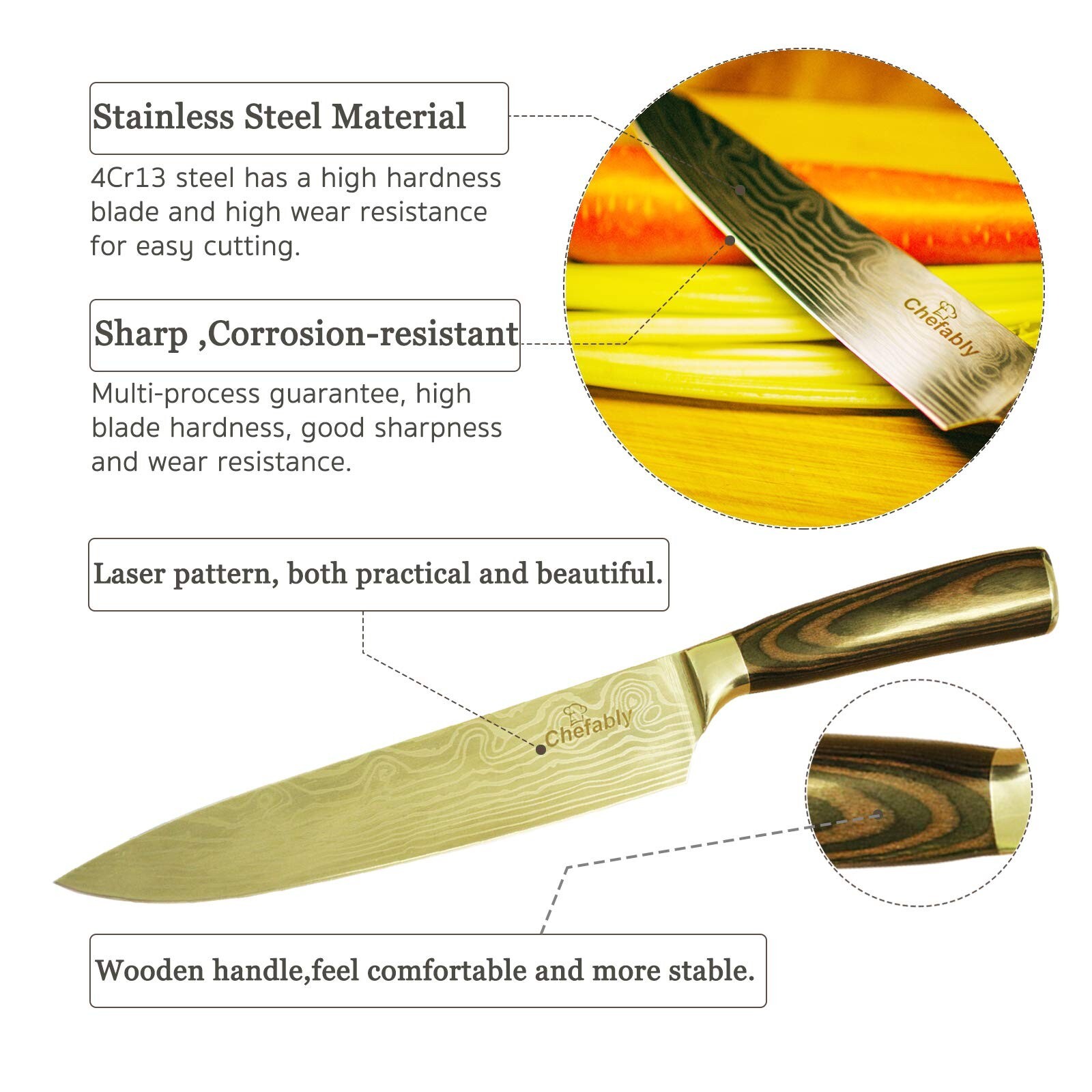 Chefably - 9 Inch Chefs Knife | eBay