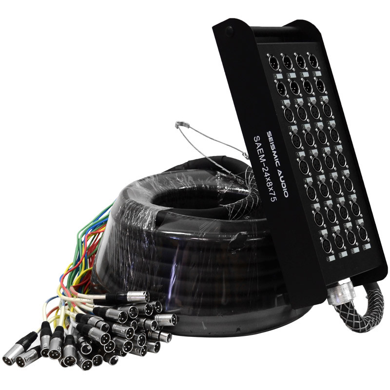 XLR Pro Audio Stage Box Snake Cable - 8, 12, 16, 24, 32 Channel - 25 to ...