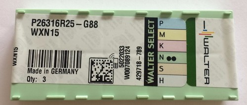 Walter Select Carbide Inserts -P26316R25-G88 WXN15 Qty.3 - NEW | eBay