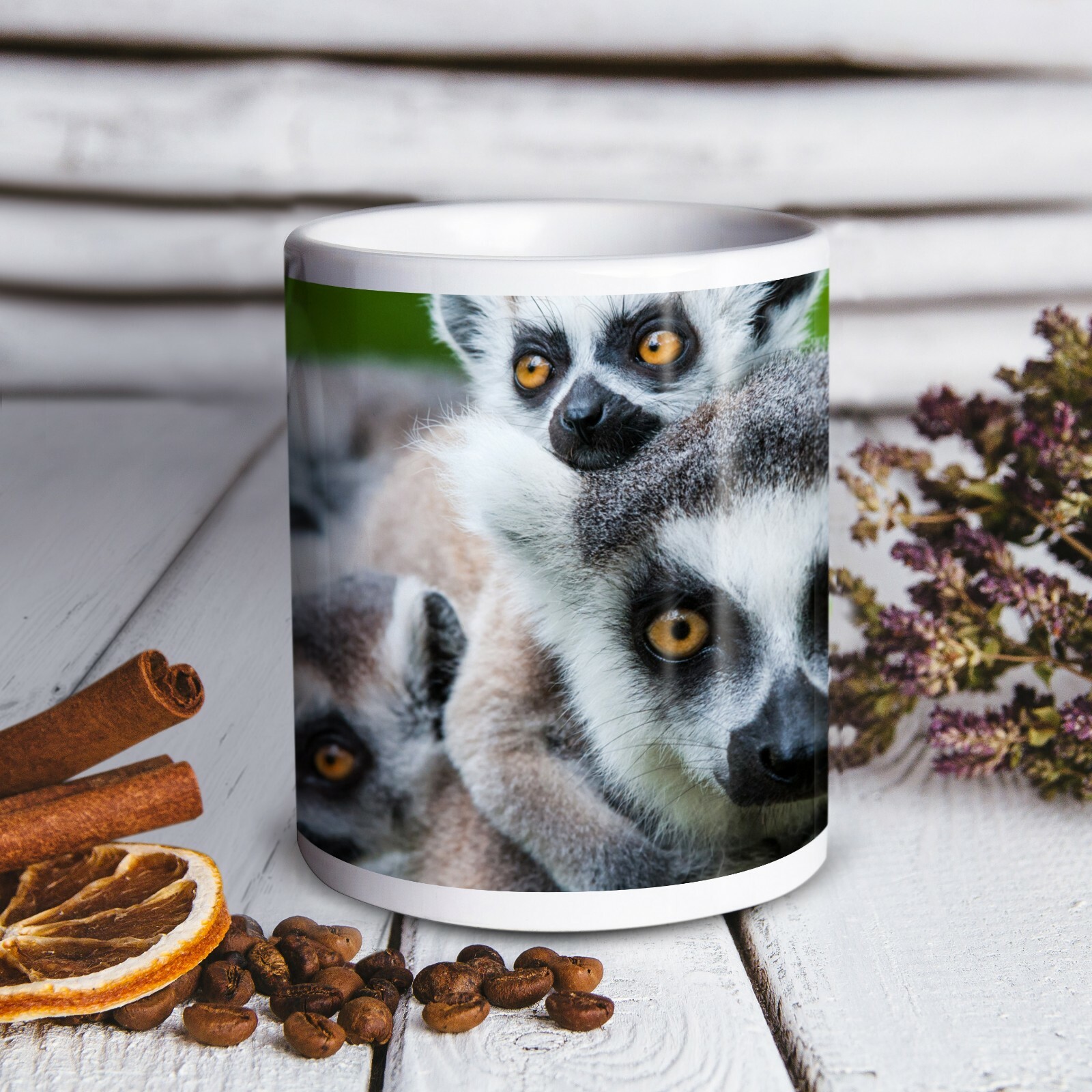 Ring Tailed Lemur - Drinks Mug Cup Kitchen Birthday Office Fun Gift ...