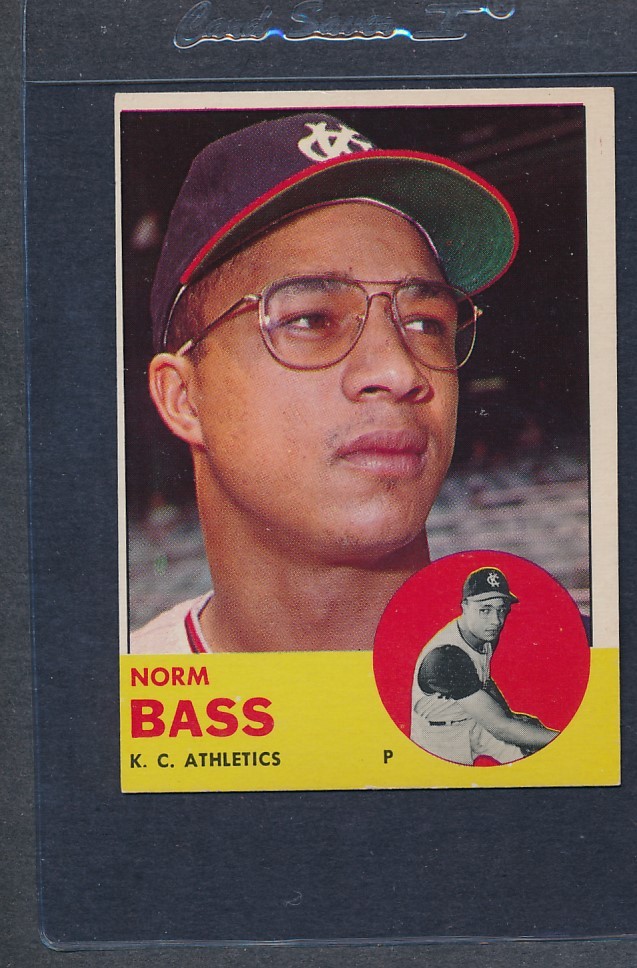 1963 Topps #461 Norm Bass Athletics EX *1529 | eBay