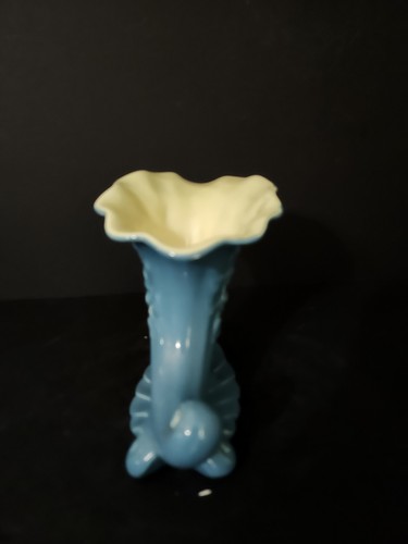 VTG Red Wing 1097 Pottery Cornucopia Flower Planter Turquoise Blue And ...