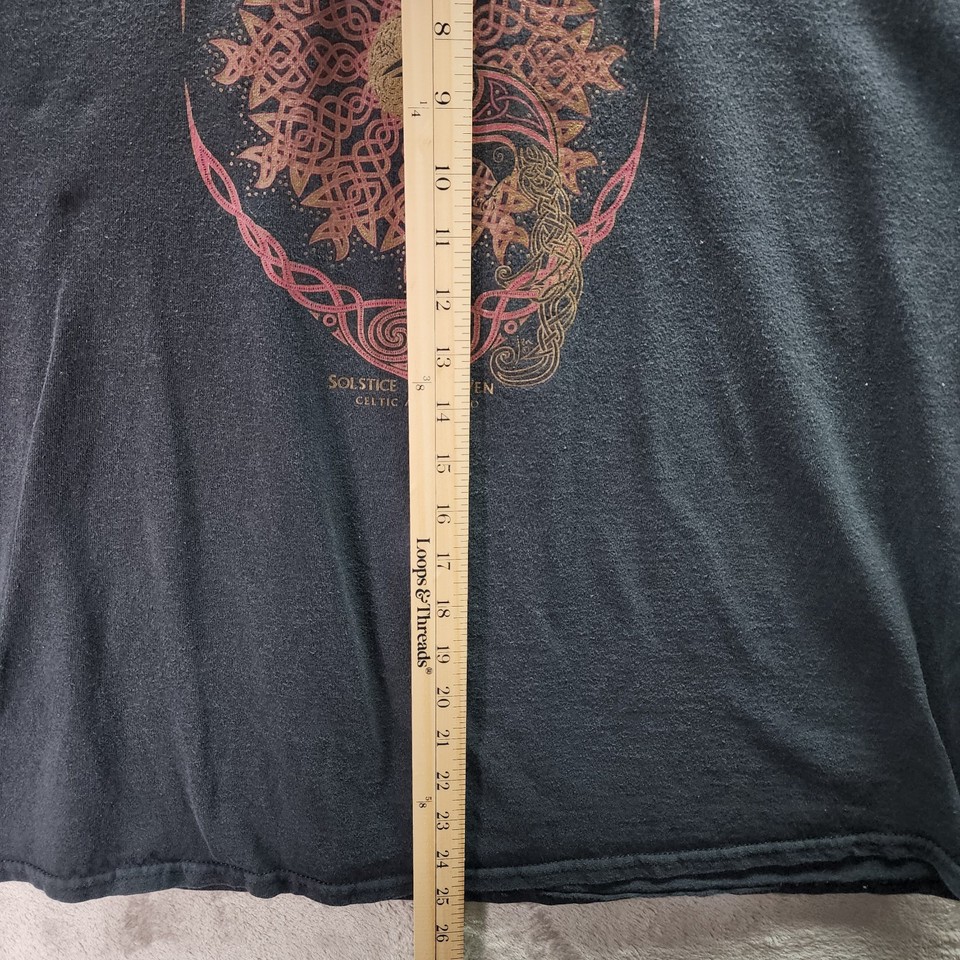 SOLSTICE RAVEN Celtic Art Studio Jen Delyth Sun Bird Graphic T-Shirt XL ...