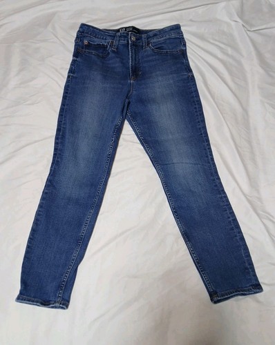 Gap Jean Womens 6/28 High Rise Universal Legging Blue Skinny Slim Ankle ...