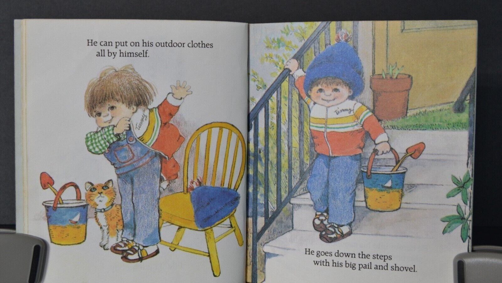 A FIRST LITTLE GOLDEN BOOK ; BUSY TIMMY (1982) Please View attached ...