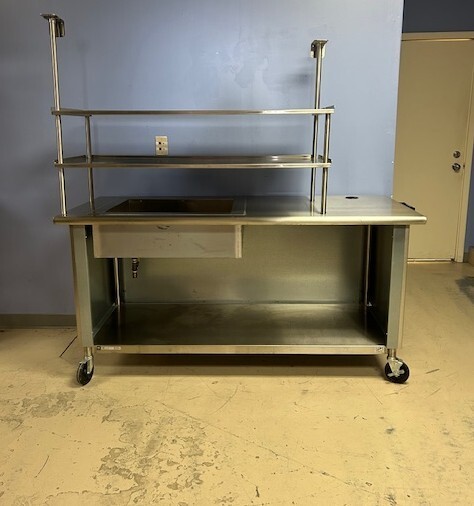 Custom 72" Duke Trade Show Cold Food Cart - Stainless Steel Iced Cold ...
