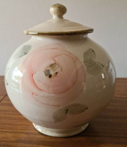 Robert Gordon Australia Large Canister Lidded Pot Floral Orchid Blossom ...