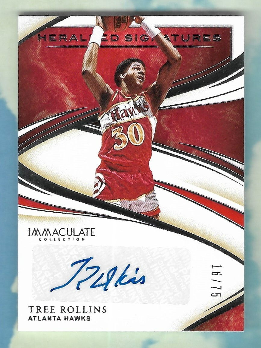 TREE ROLLINS 2019-20 PANINI IMMACULATE BASKETBALL SP AUTOGRAPH AUTO #'D ...