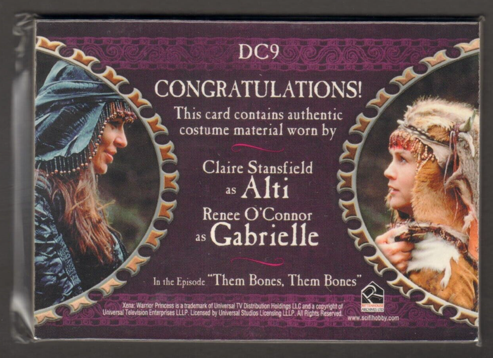 XENA DANGEROUS LIAISONS ALTI & GABRIELLE DUAL COSTUME CARD DC9 ...