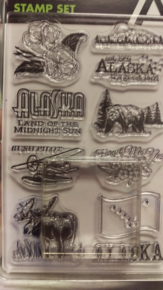 New Alaska Stamp Set - Acrylic Stamping Block with 10 designs - no glue ...