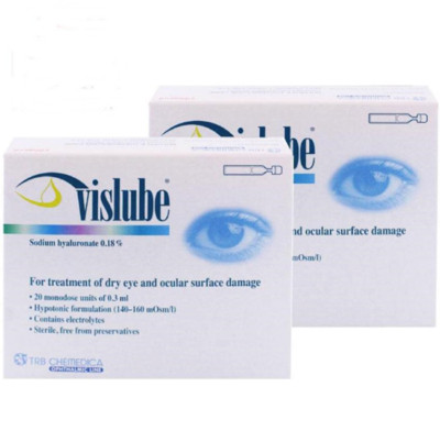 Eyedrops Vislube Lubricant Temporary Relief Dryness Ocular Fatigue ...