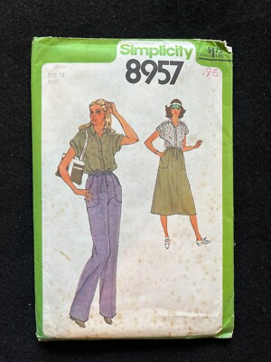 Simplicity Pattern 8957 Misses' Blouse Skirt & Pants Size 12 FF UNCUT ...