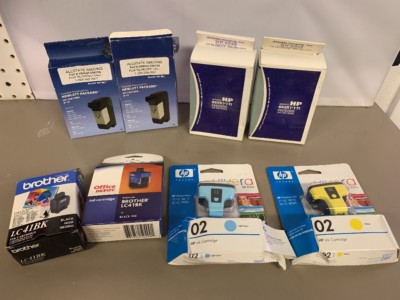 HP & Brother Ink Cartridge Lot 6625 02 LC41bk C6615DN Y2 Wholesale Lot ...