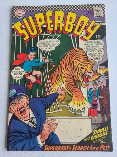 Superboy #130, DC 1966 Comic Book "Superbaby's Search for a Pet!" FINE + 6.5 | eBay