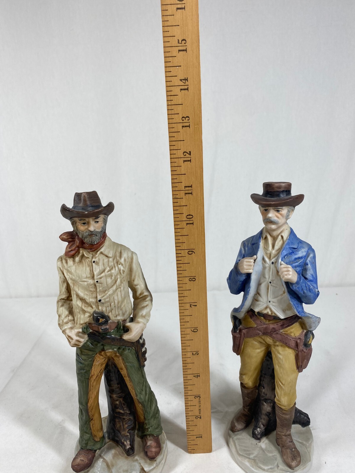 VINTAGE PORCELAIN GUN FIGHTER FIGURINE(S) WILD WEST GUN SLINGER COWBOYS ...