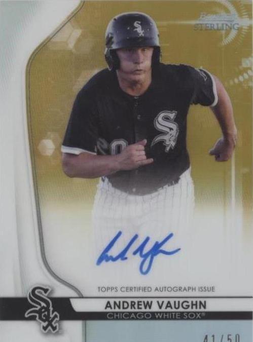 2020 Bowman Sterling - Prospect Autographs Andrew Vaughn #BSPA-AVA Gold ...