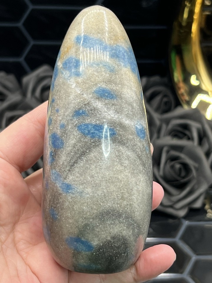 Natural Blue Apatite in Cleavlandite Free-Form L@@K Free ship & Gift | eBay