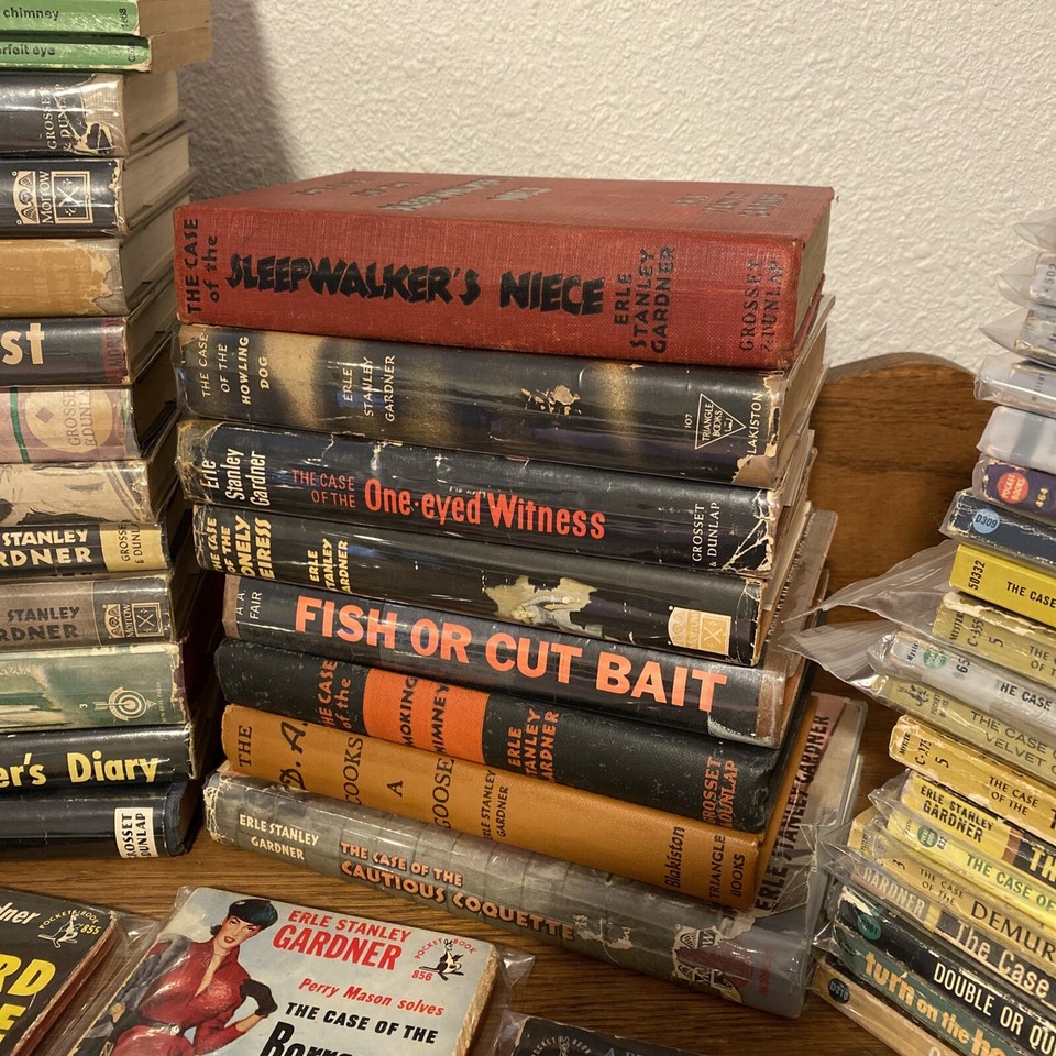 Vintage Perry Mason Huge Book Lot HC DJ Erle Stanley Gardner pulp 1st ...