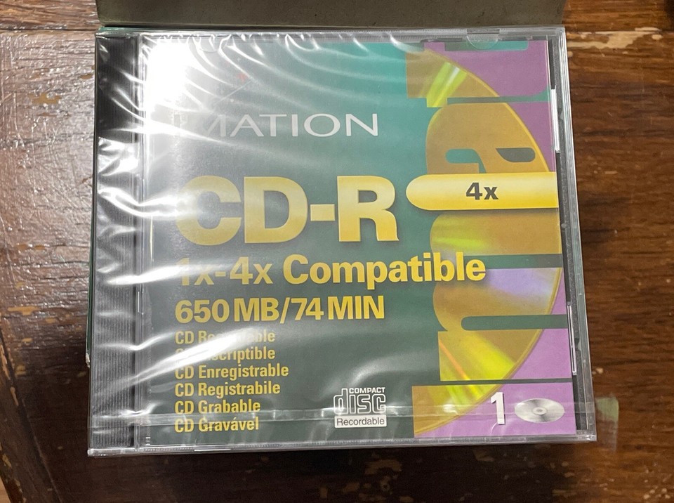 Imation CD-R 10 Pack w/ Jewel Cases 1x-4x 650 MB 74 Min Data Music ...