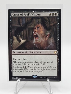[1x] Curse of Fool's Wisdom - Near Mint, English - Commander 2019 MTG ...