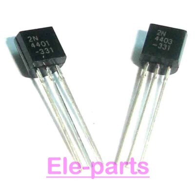 100 PAIR 2N4401 2N4403 TO-92 (100 2N4401+100 2N4403)NPN PNP switching ...
