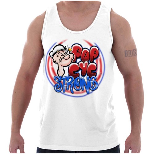 Popeye The Sailor Airbrushed Strong Cartoon Mens Tank Tops Sleeveless ...