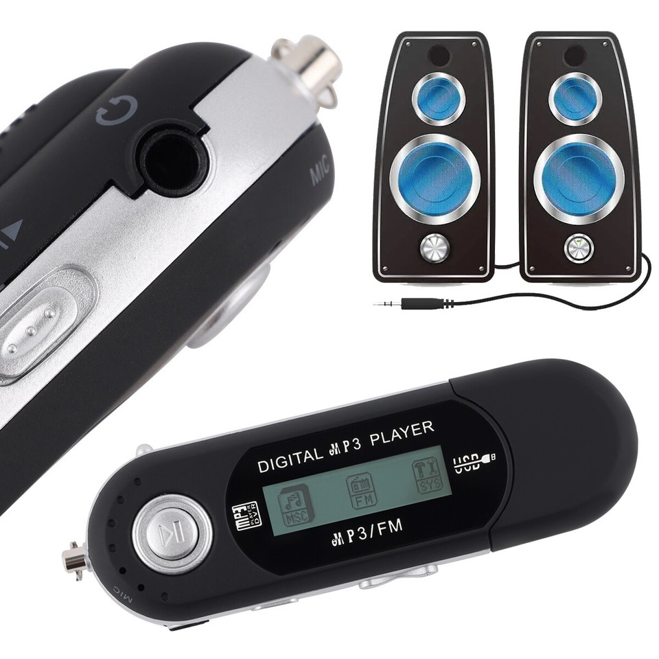 USB Digital MP3 player w/LCD screen supports 32GB TF card & portable FM ...