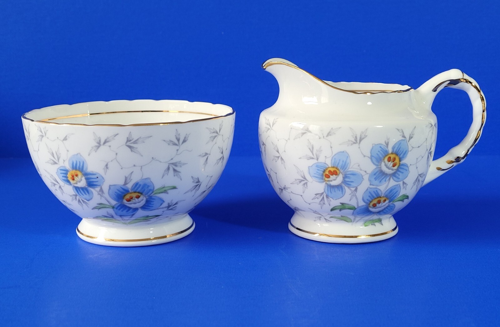 Sutherland H M Bone China Tea Set. Blue Flowers. 21 Piece | eBay UK