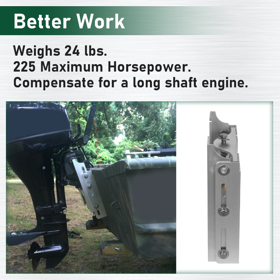 Adjustable 4'' Set Back Aluminum Jack Plate Tool Outboard Boat Motor ...
