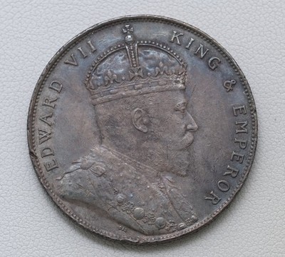 1908 British Straits Settlements $1 Dollar King Edward VII Coin /F67 | eBay