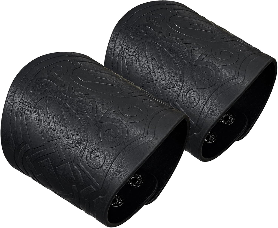 Leather Bracer Medieval Vambrace Wrist Armor Arm Cuff Viking Arm Guard ...