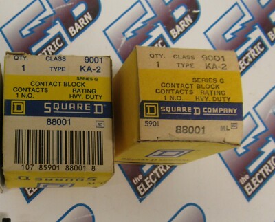 SQUARE D 9001KA2, (1) SERIES G, FINGER SAFE CONTACT BLOCK- NEW-B | eBay