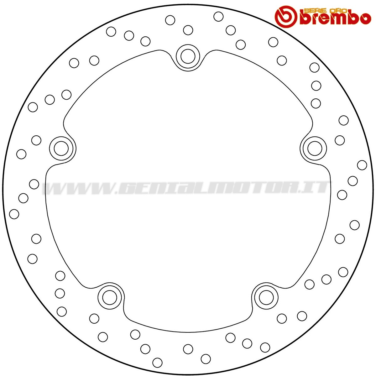 Brake Disc Fixed Brembo Serie Oro Rear for Bmw R 1150 R 1150 2001 ...
