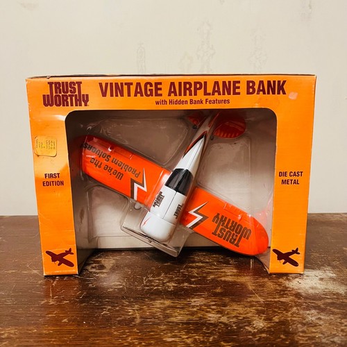 1929 Travel Air Vintage Airplane Bank Ltd 1st Ed Trust Worthy Orange ...