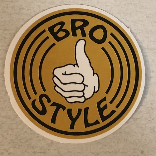 Bro Style Sticker Decal Skateboard Yellow Thumbs Up | eBay