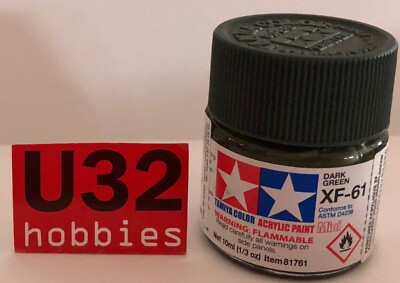 TAMIYA 81761 XF-61 Dark Green Matte Acrylic Paint For Modeling 10Ml | eBay