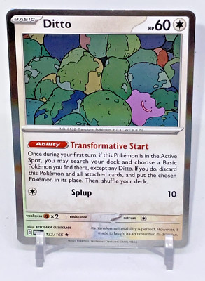 Ditto 132/165 Holo Rare - Pokémon 151 - Card - English - NM | eBay