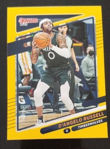 2021-22 Panini Donruss Yellow Flood Parallel D'angelo Russell T-wolves ...