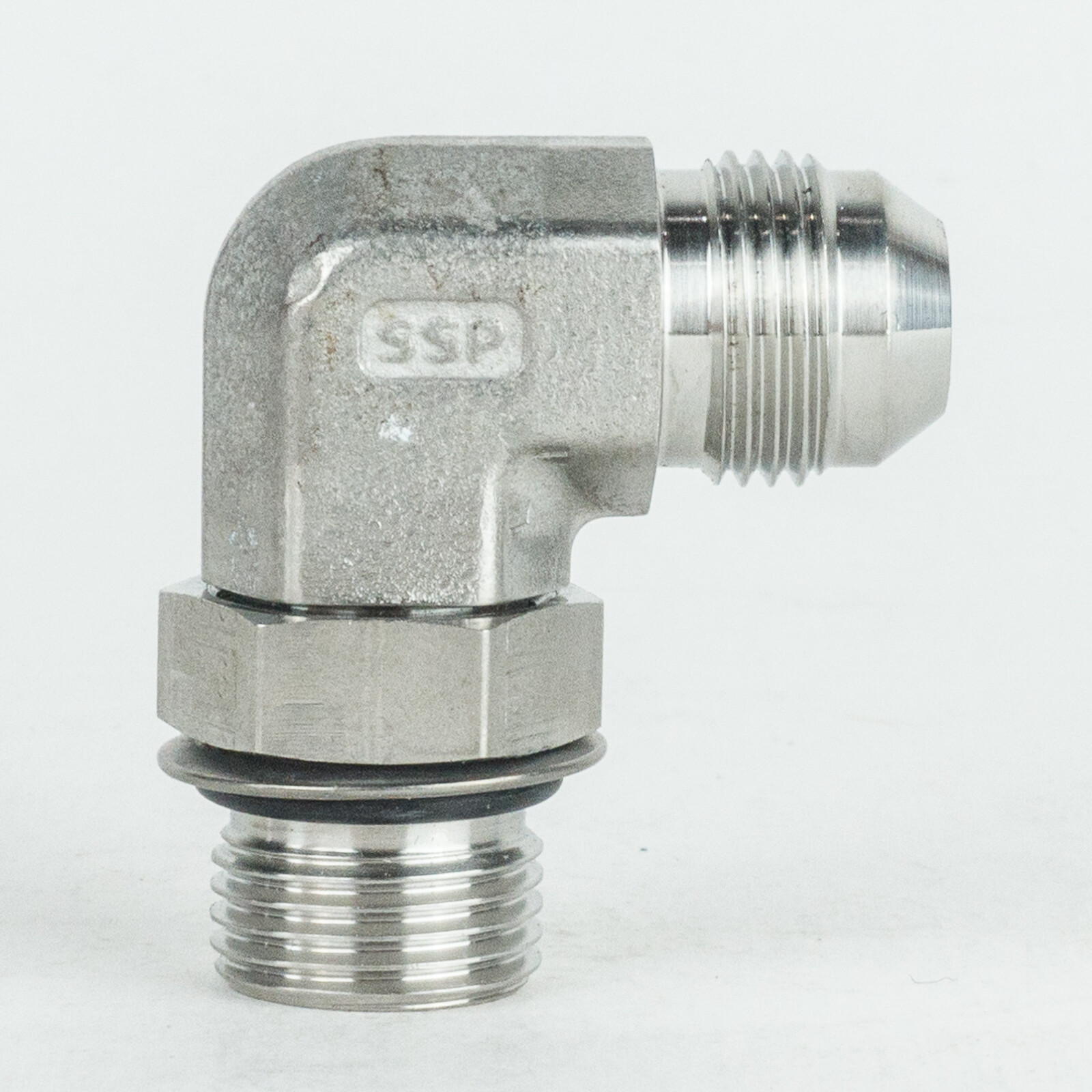 SSP GJ8GE 1/2" UltraFlare Straight Thread Ell-316 SS, 1/2" JIC x 1/2 O ...