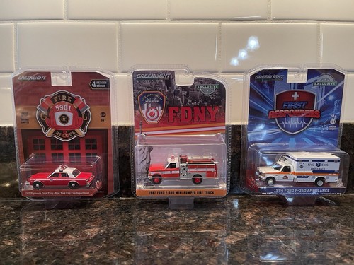 Code 3 Collectibles Greenlight FDNY Chief, FDNY Mini-Pumper, NYC EMS ...